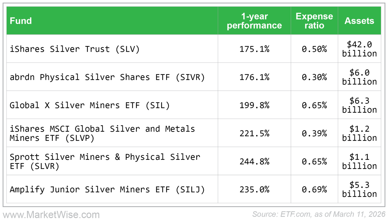 Best Silver ETFs to Buy for Long-Term Investors in 2026 - MarketWise